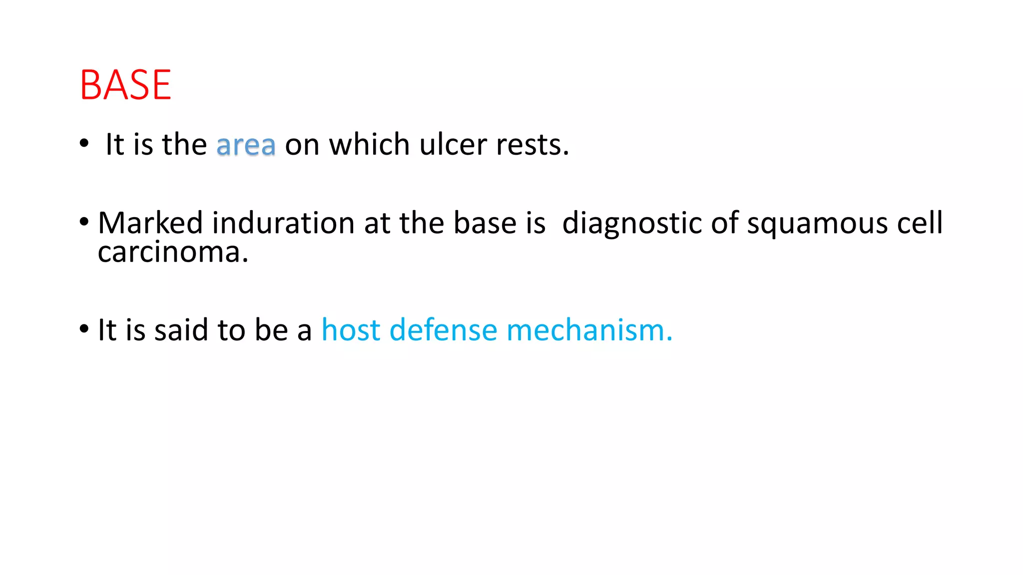 examination of swelling and ulcer oral medicine by channu m g | PPTX