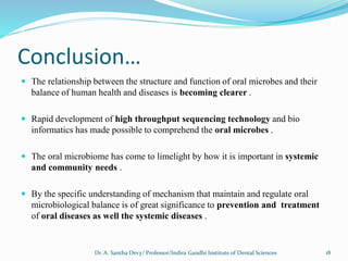 Oral Microbiome in health and disease | PDF