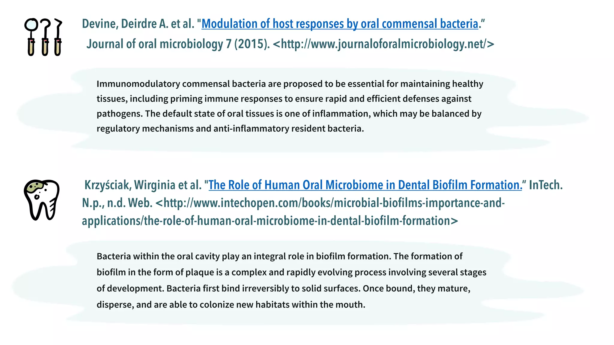 Visual Annotated Oral Microbiome Research Bibliography | PPT