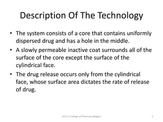 Oral modified release delivery technologies(procise and ring cap) | PPTX