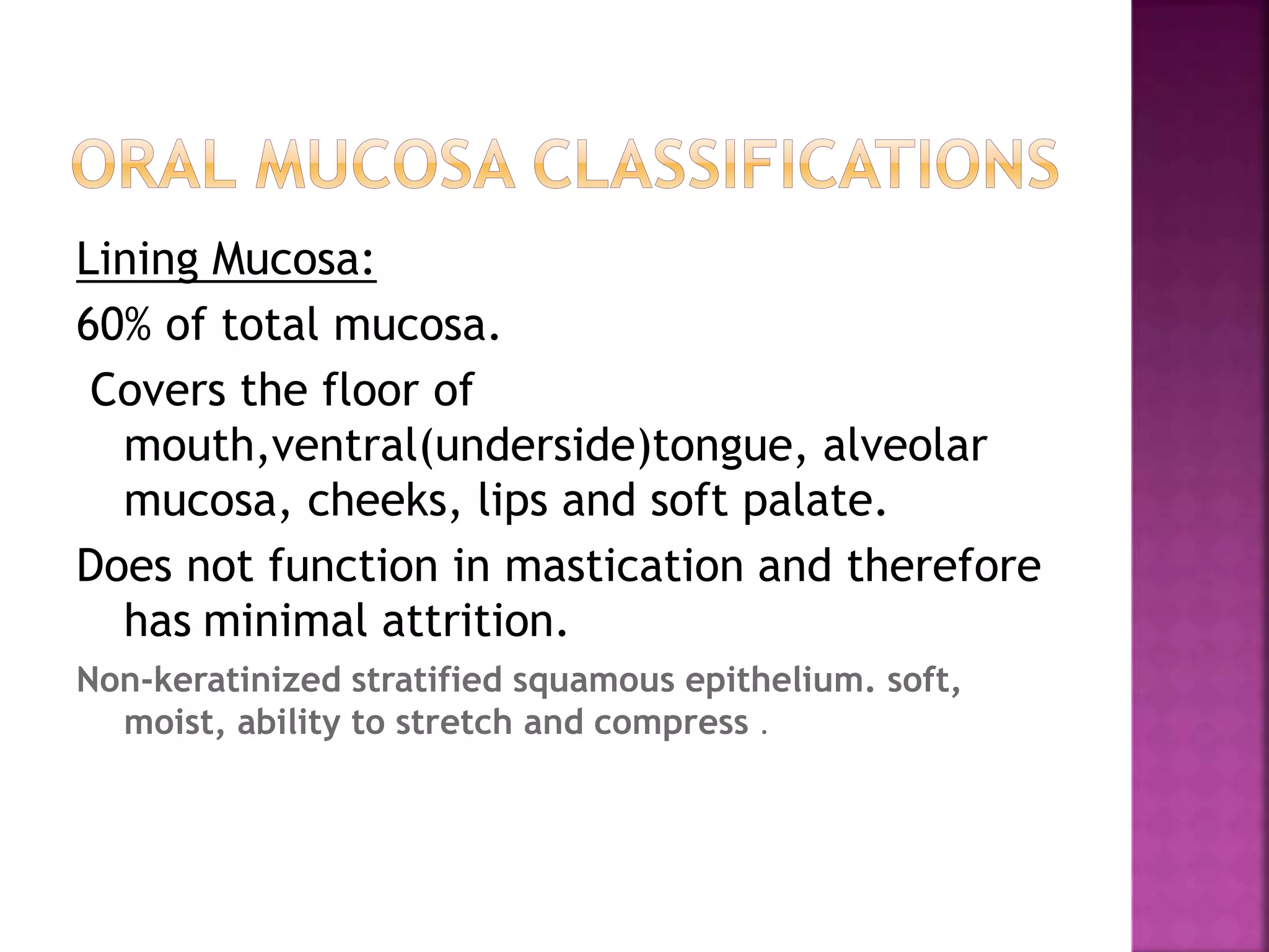 Oral mucosa | PPTX