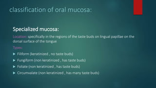 Oral mucosa1234 | PPTX