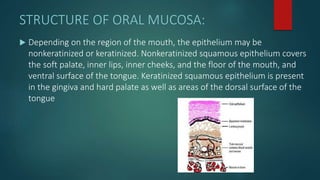 Oral mucosa1234 | PPTX