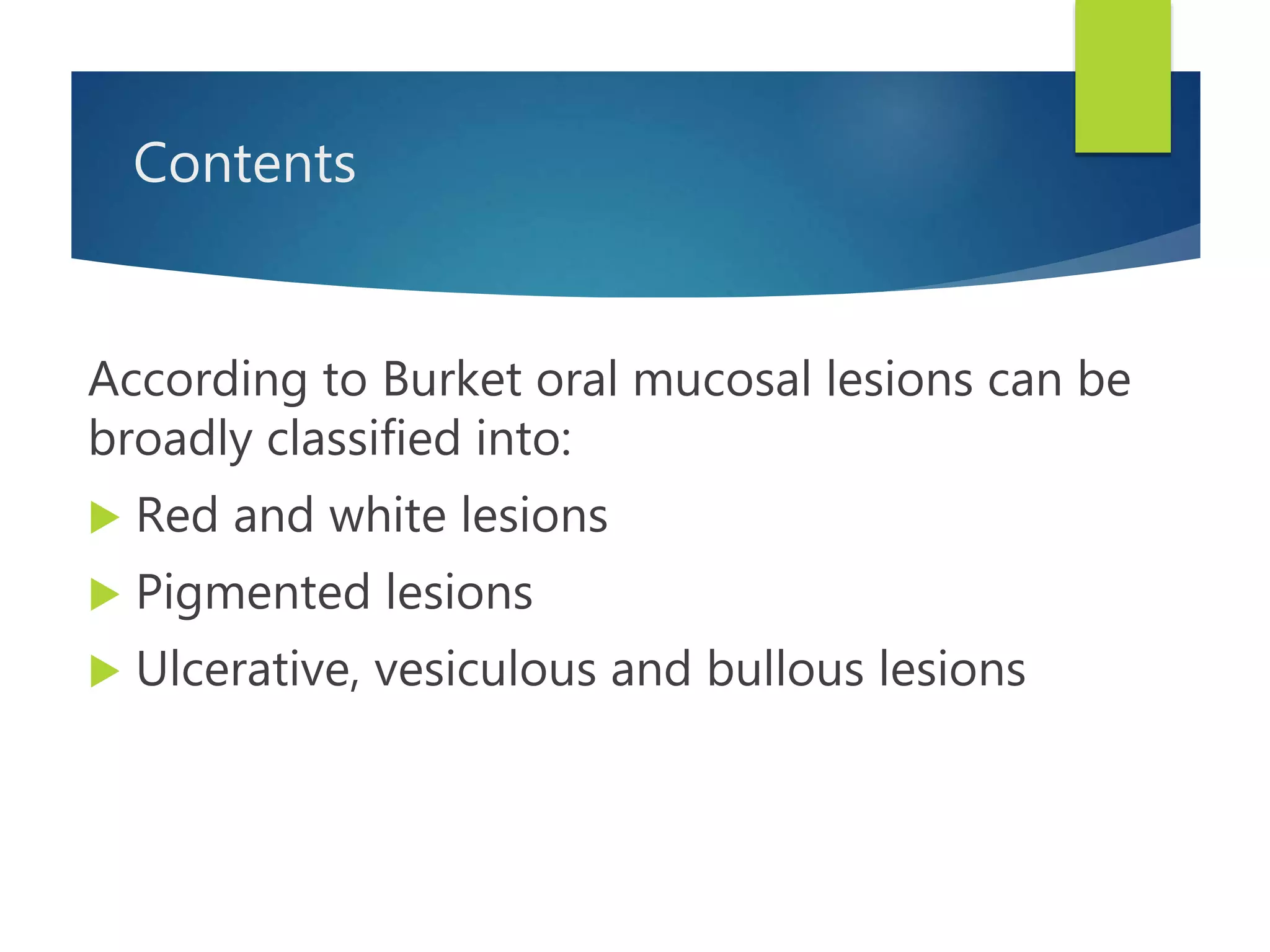 Oral mucosal lesions | PPTX