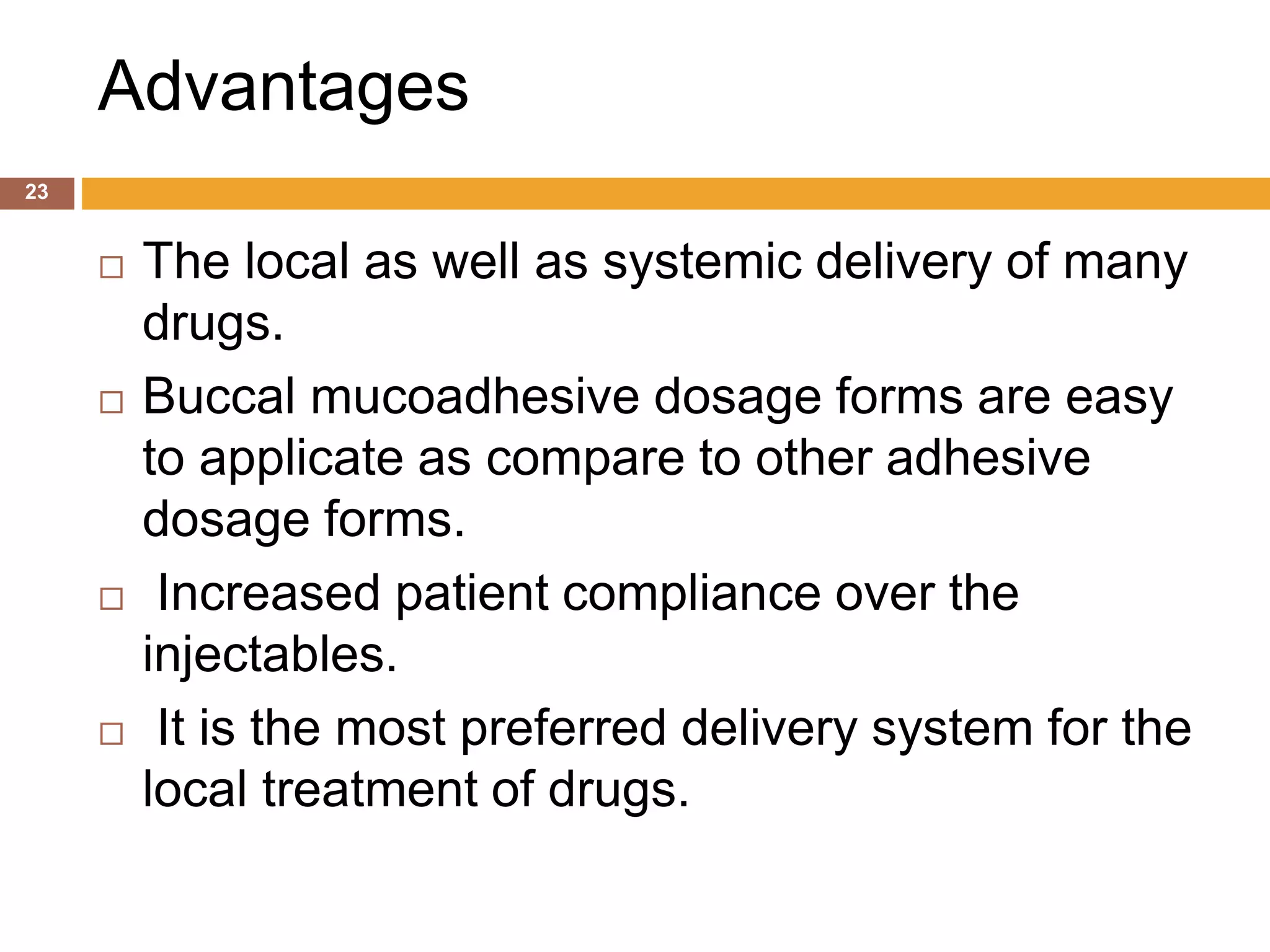 Oral mucosal drug delivery systems | PPTX
