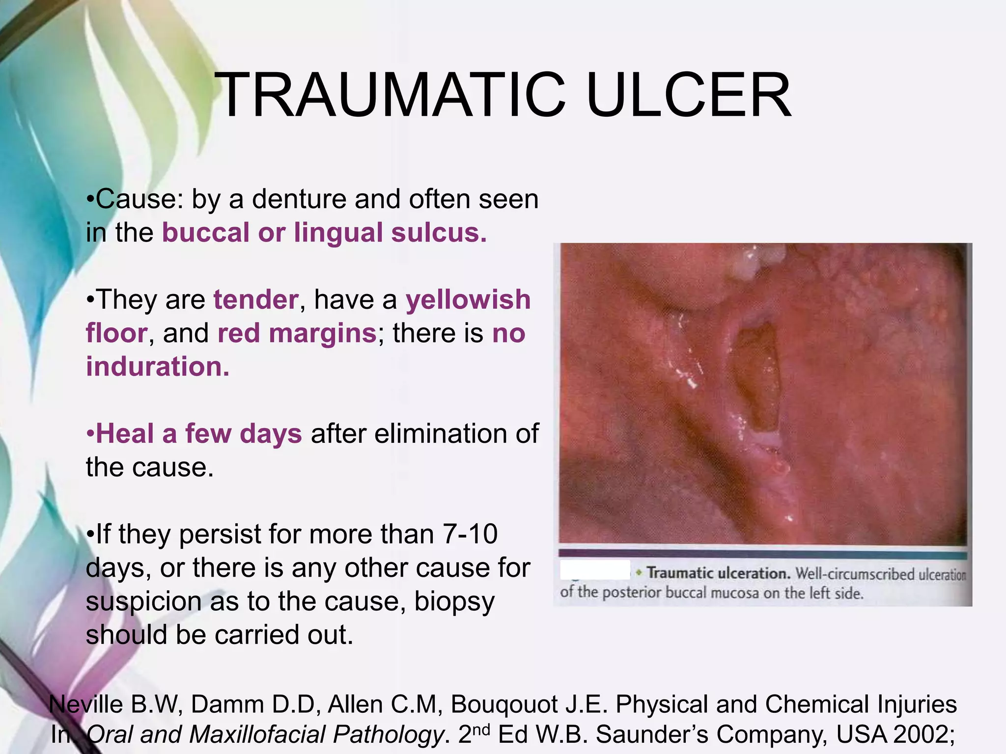 Oral mucosal lesions in denture wearers | PPTX