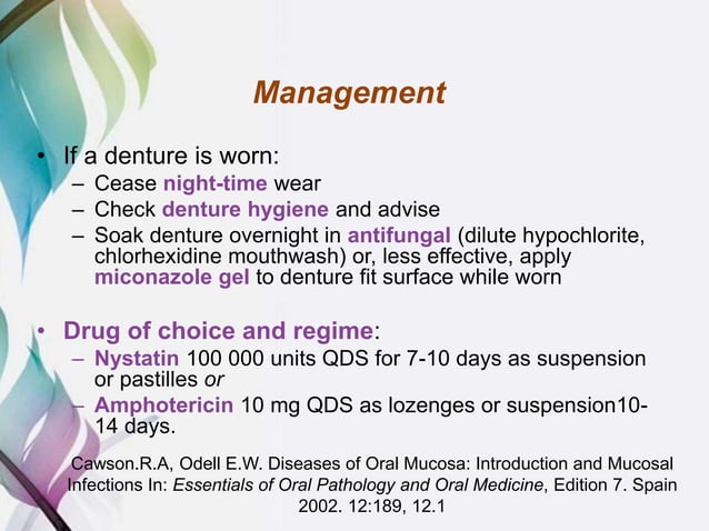 Oral mucosal lesions in denture wearers | PPTX