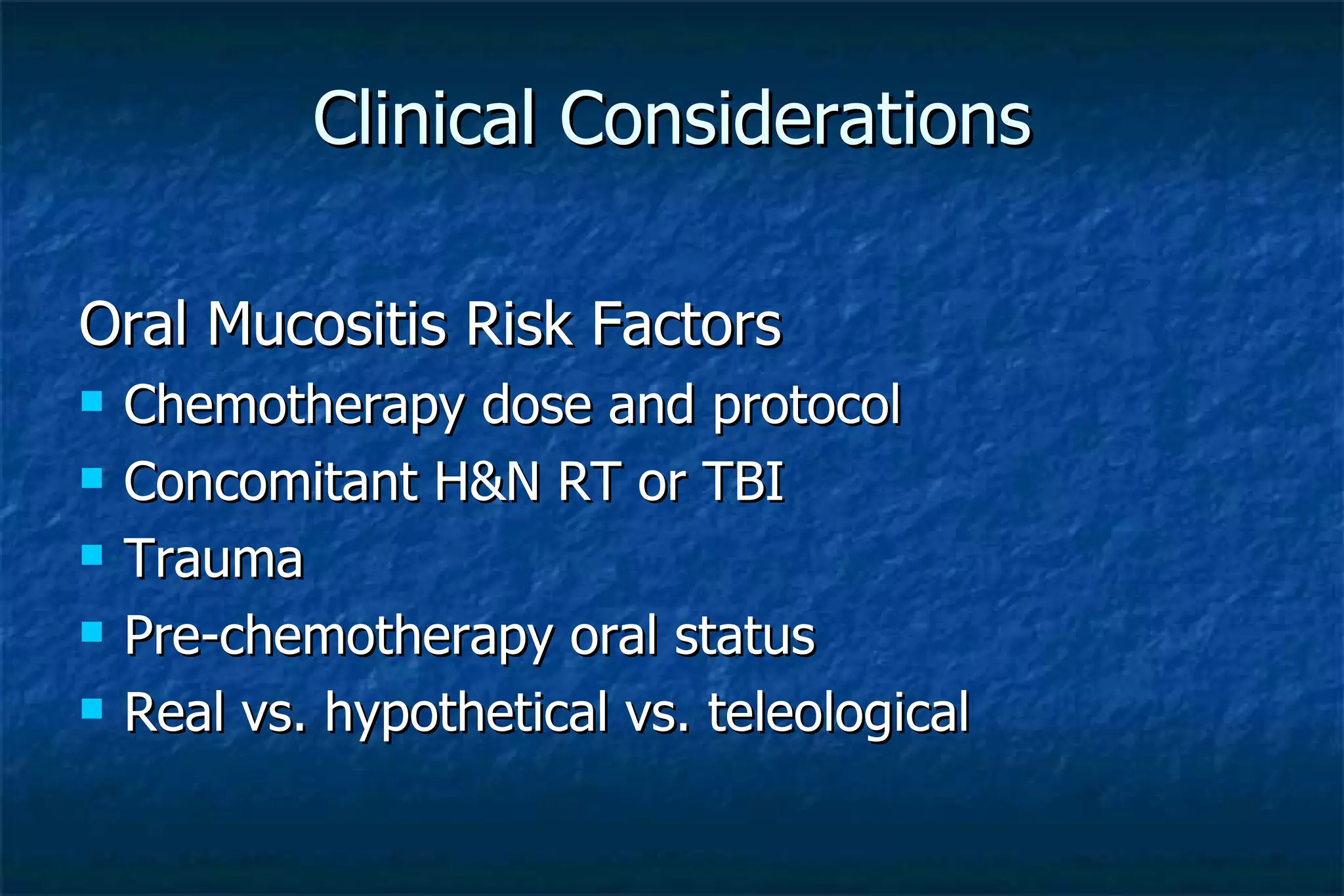 Oral Mucositis In Cancer Care | PPT