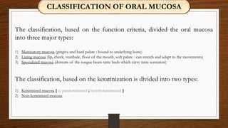 Oral mucous membrane | PPTX