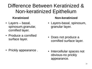 Non Keratinized Mucosa