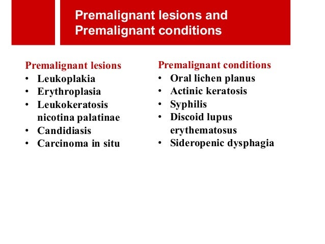 precancerous lesions in oral cavity