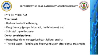 Oral pathology- Thyroid, parathyroid and adrenal disorders - Divya B ...