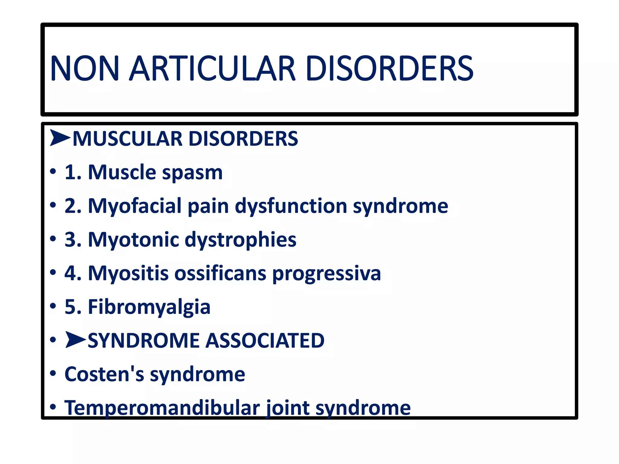 Temporomandibular joint Disorder in oral pathology | PPTX