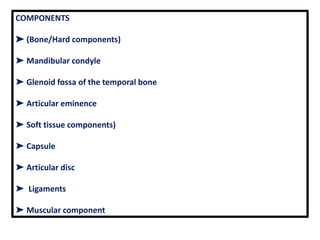 Temporomandibular joint Disorder in oral pathology | PPTX