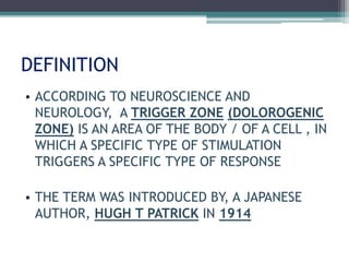 Trigger Zones Of Orofacial Region In Trigeminal Neuralgia | PPTX
