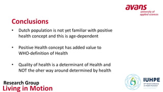 Added value of Positive health concept to WHO health definition in ...