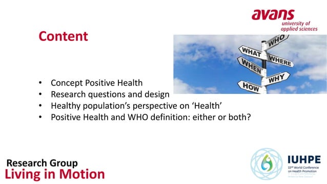 Added value of Positive health concept to WHO health definition in ...