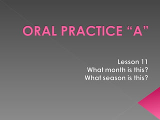 Oral practice A | PPT