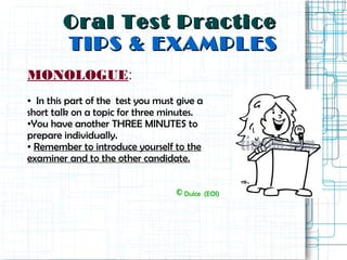 Oral practice tips & examples | ODP | Programming Languages | Computing