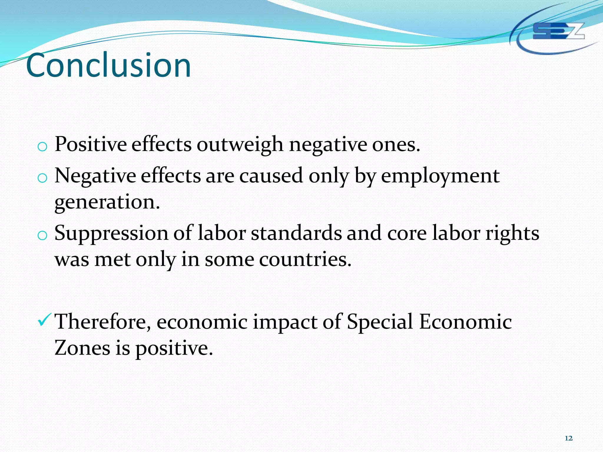 Economic Impact of Special Economic Zones | PPTX