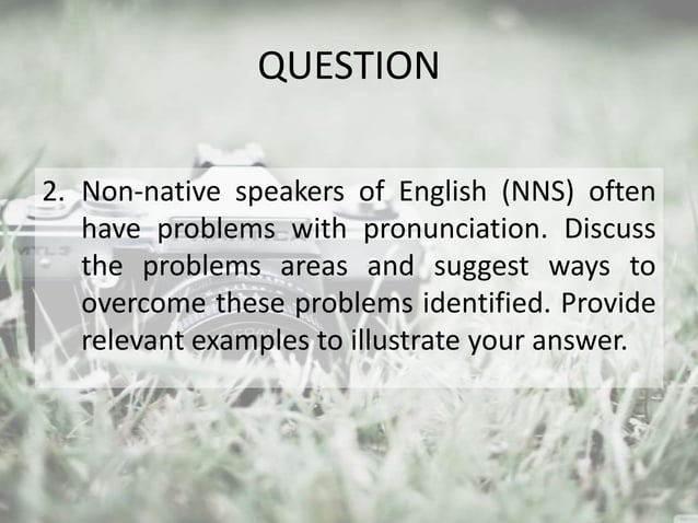 Problems faced by Non-Native English Speakers | PPTX