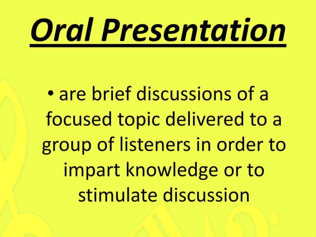 Oral presentation | PPT