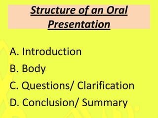 Oral presentation | PPTX