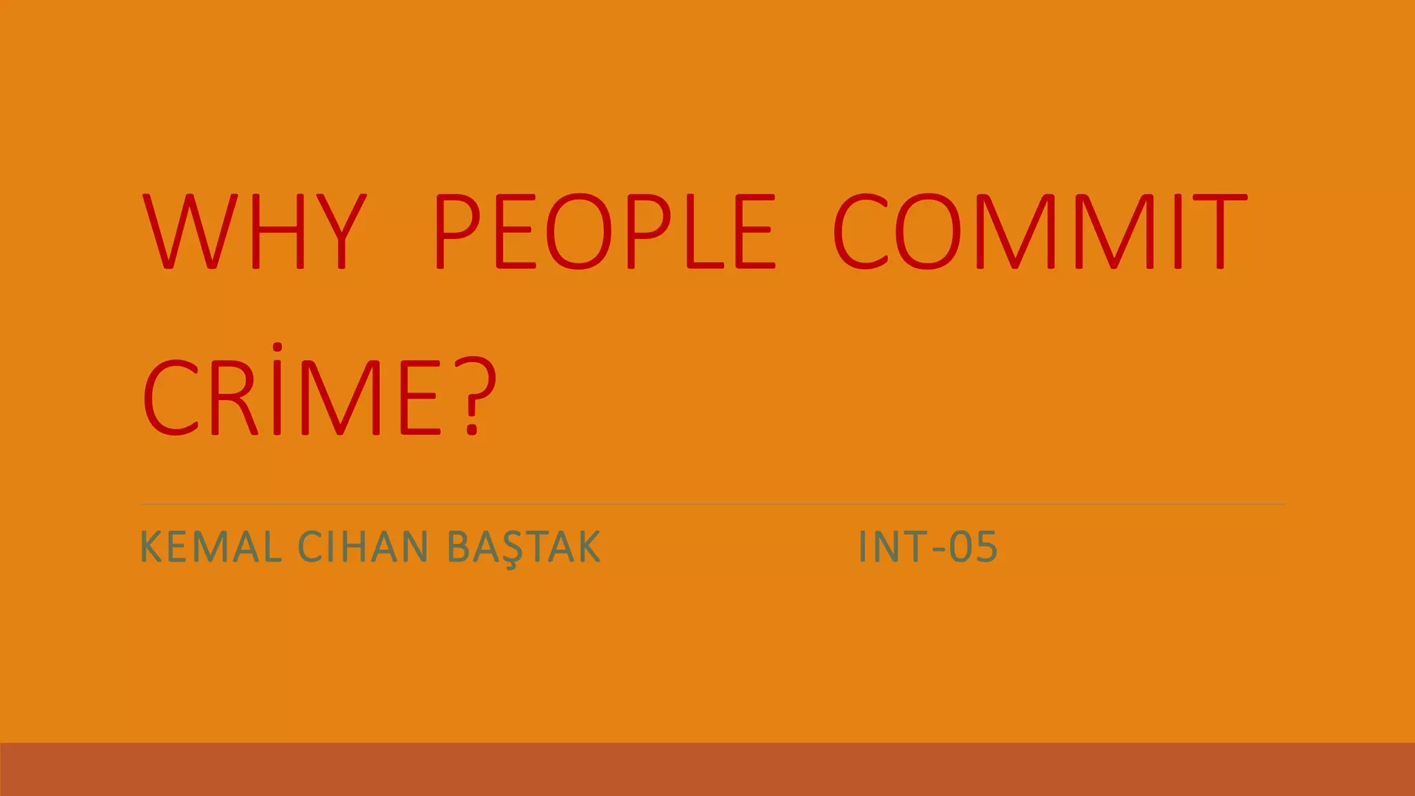 Why people commit crime | PPTX