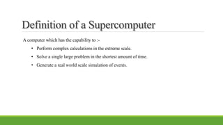 Brief Definition of Supercomputers | PPTX