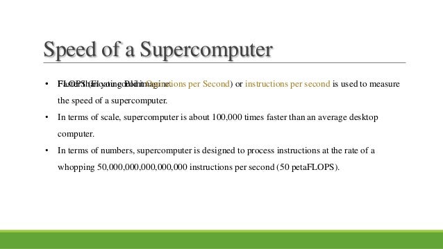 Brief Definition of Supercomputers