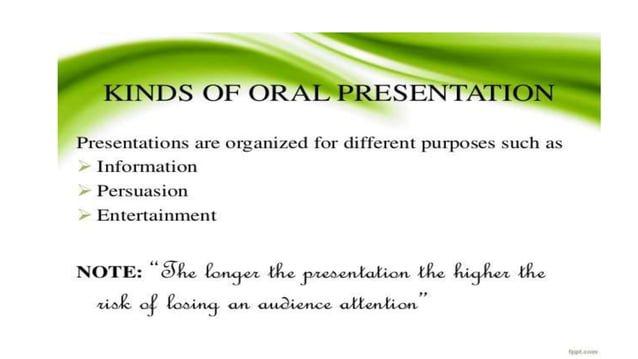 Oral presentation | PPT