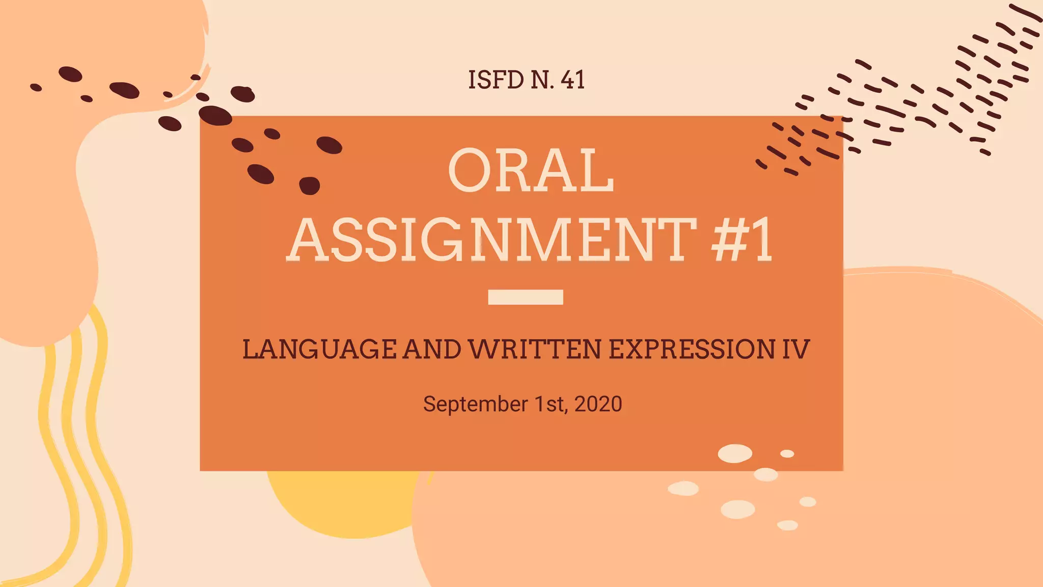 Oral assignment | PPTX