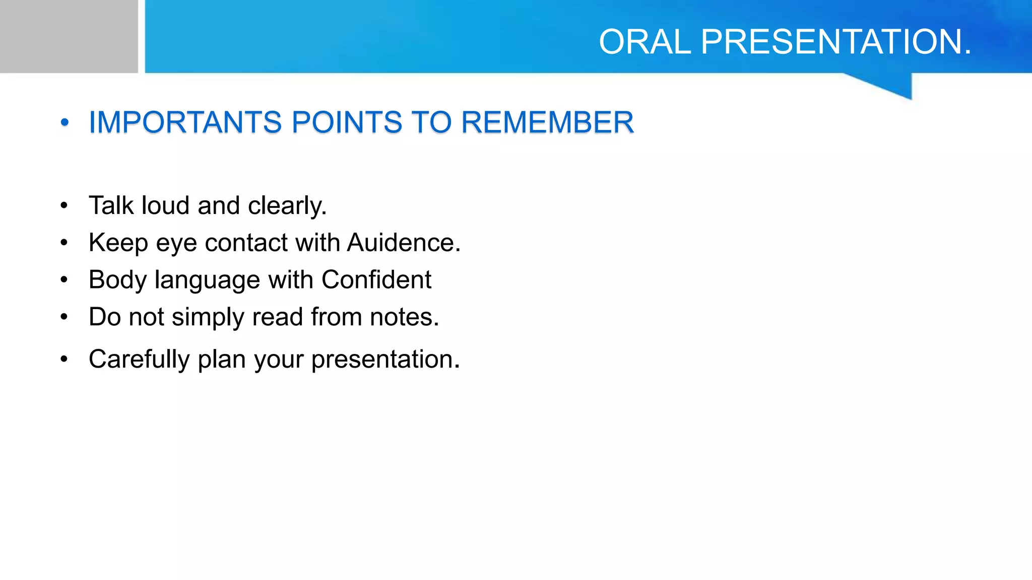 Oral presentation | PPT | Free Download