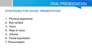 Oral presentation | PPT