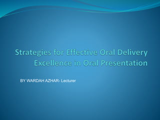strategies for effective oral delivery | PPTX