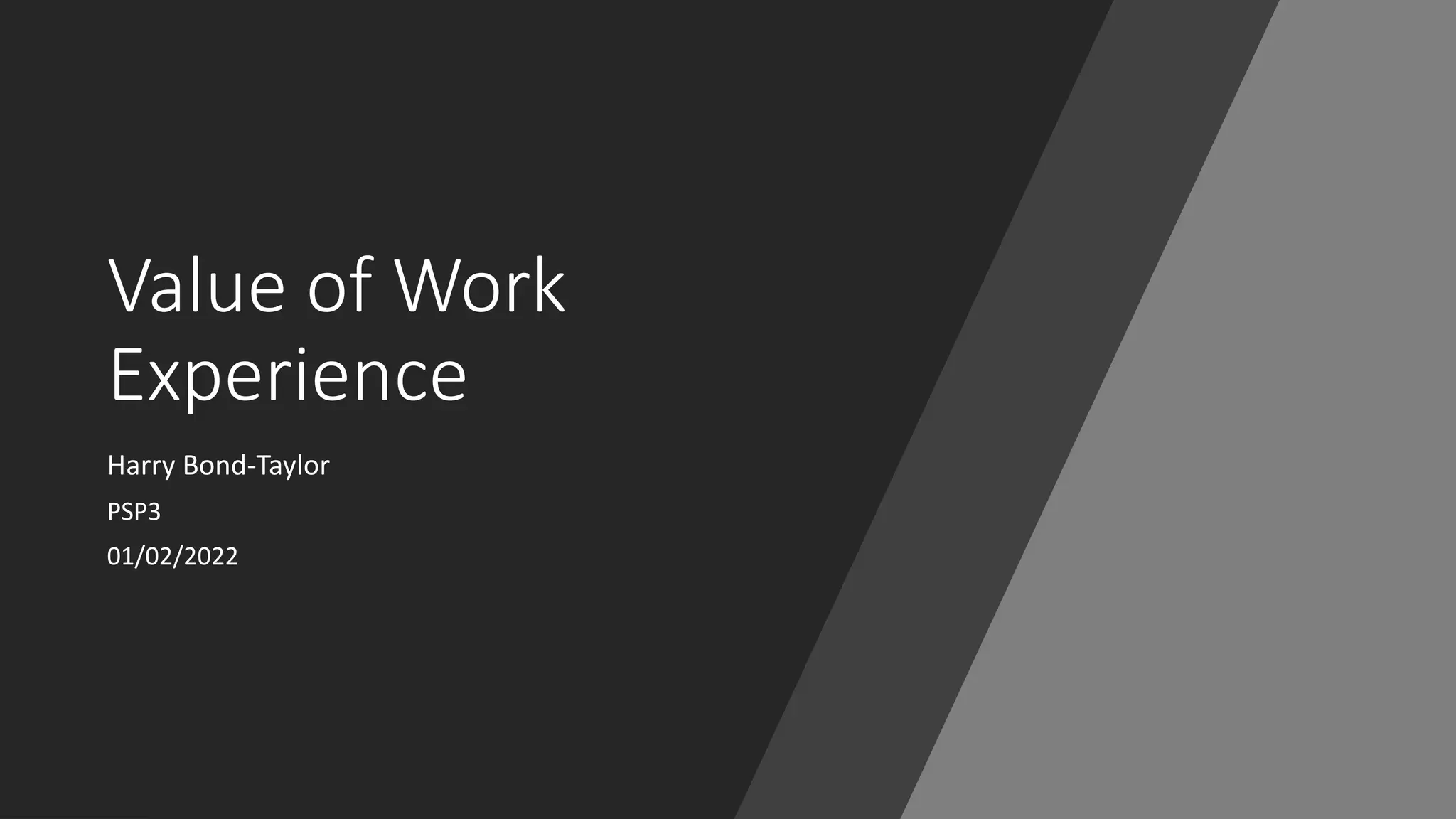 Oral presentation work experience- final | PPT