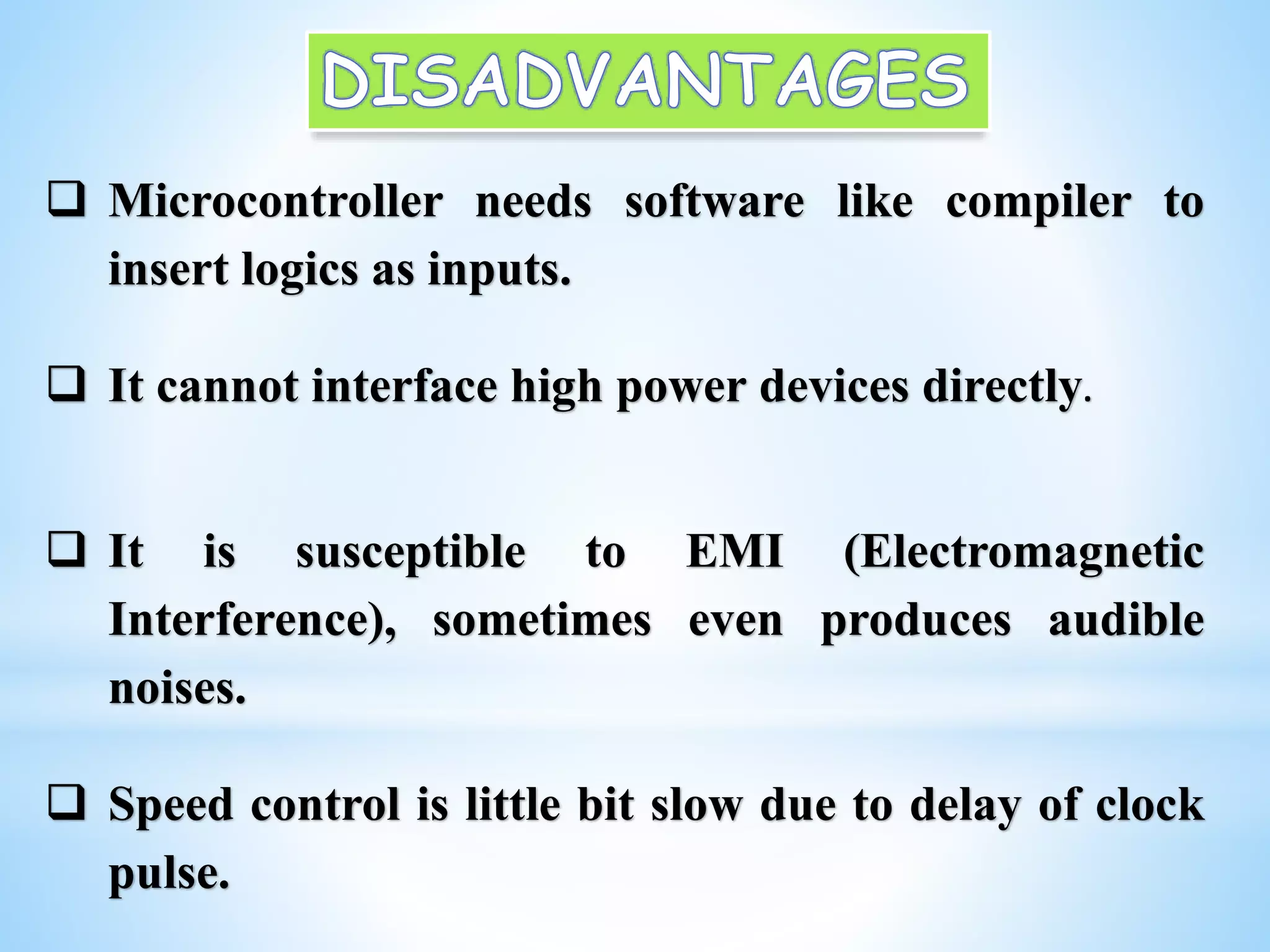 Speed Control Of Dc Motor Using Microcontroller Pptx