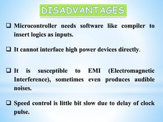 Speed Control of DC Motor using Microcontroller | PPTX