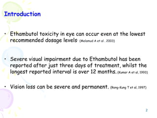 Visual functions in patients on ethambutol therapy for tuberculosis ...
