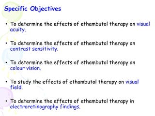 Visual functions in patients on ethambutol therapy for tuberculosis ...