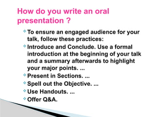 Oral presentation skills, organization and barriers2021.pptx