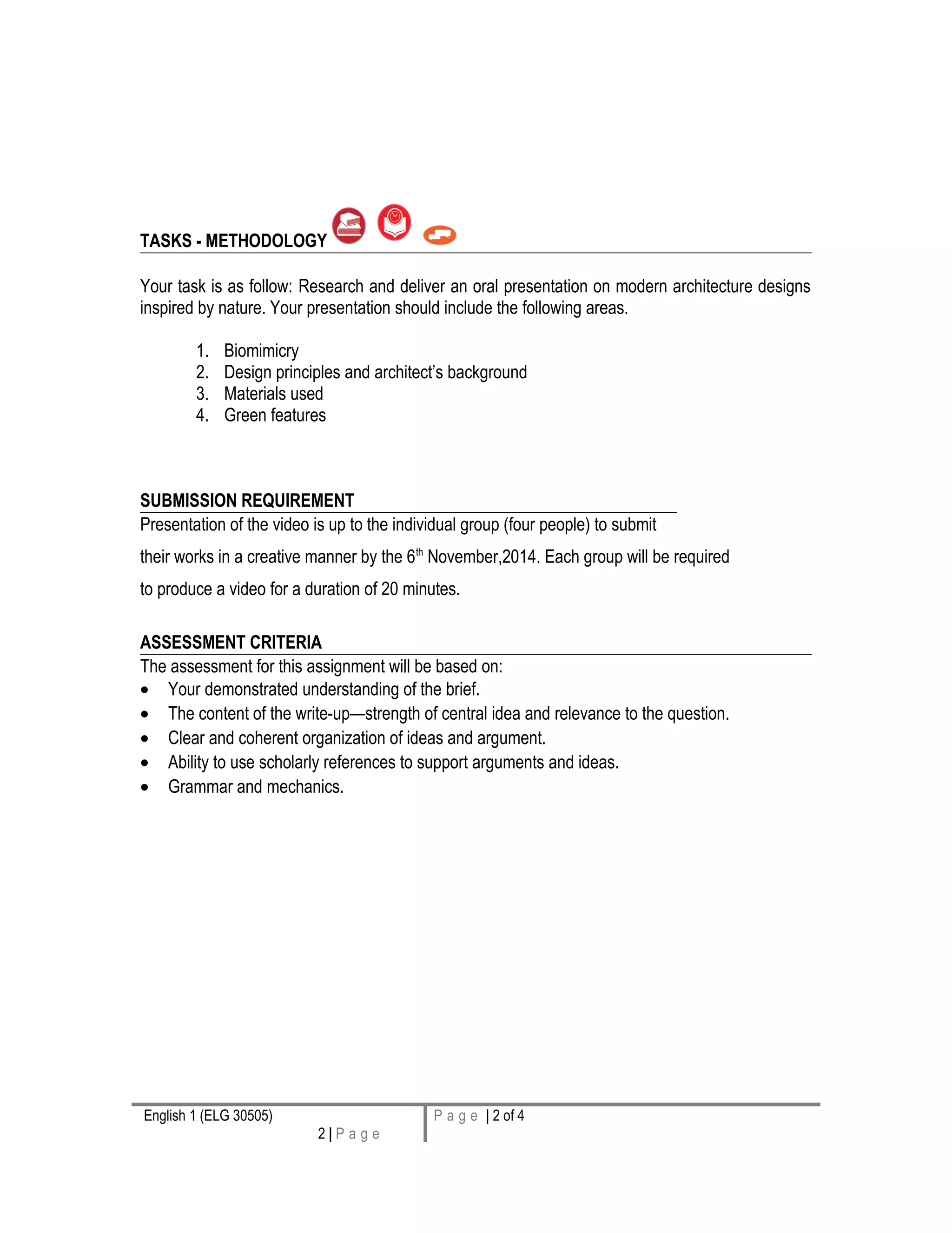 Oral presentation assignment | PDF