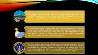 The Simpsons A Satire About Society | PPTX