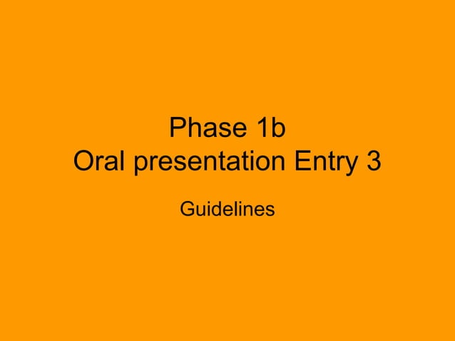 Oral presentation E3 | PPT