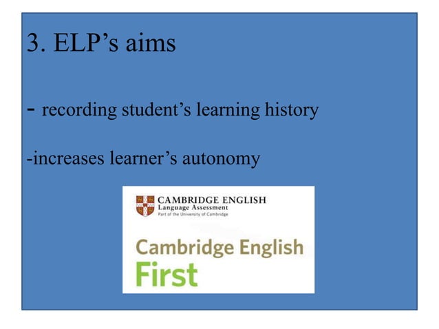 Oral presentation ELP | PPTX