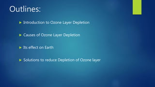 ozone layer Depletion | PPTX