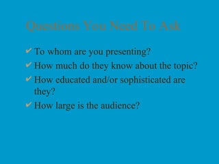 Oral Presentation Guide for students to prepare for oral presentation | PPT