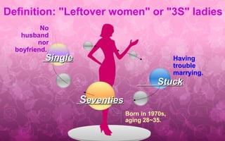 My Year 2 Presentation in ELTU University English on Leftover Women ...