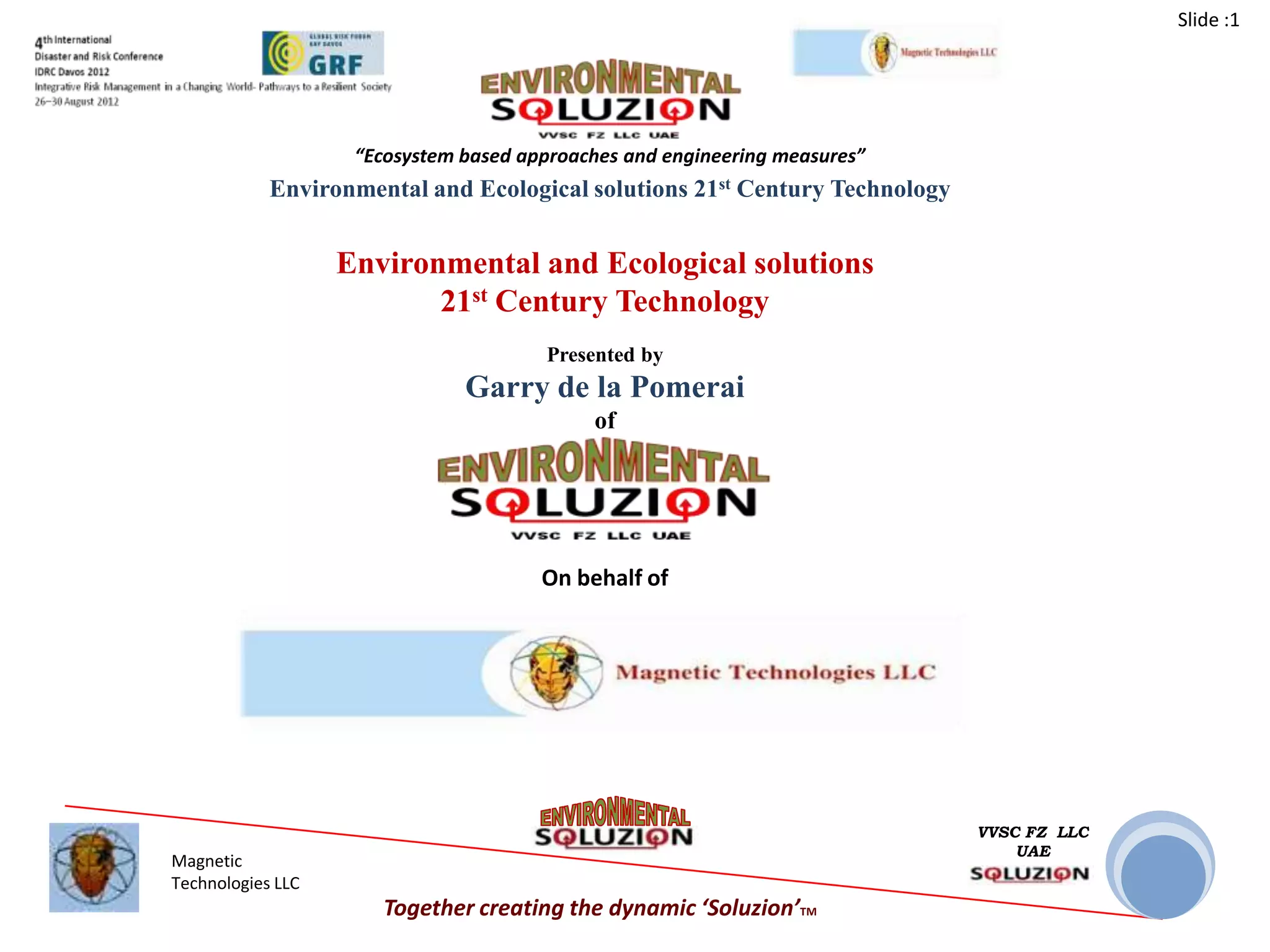 Environmental and ecological solutions 21st century technology | PPT