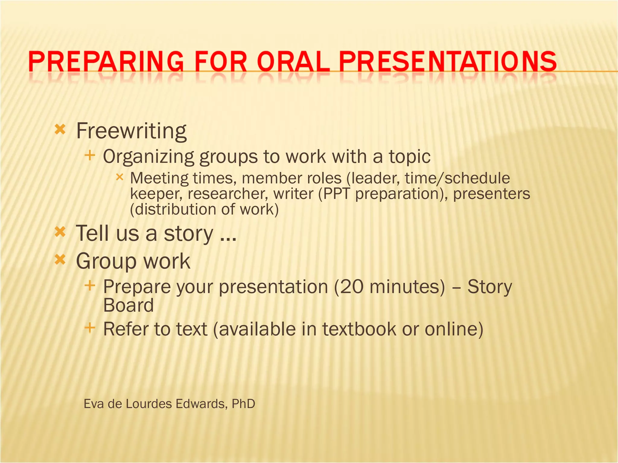 Oral Presentation | PPT